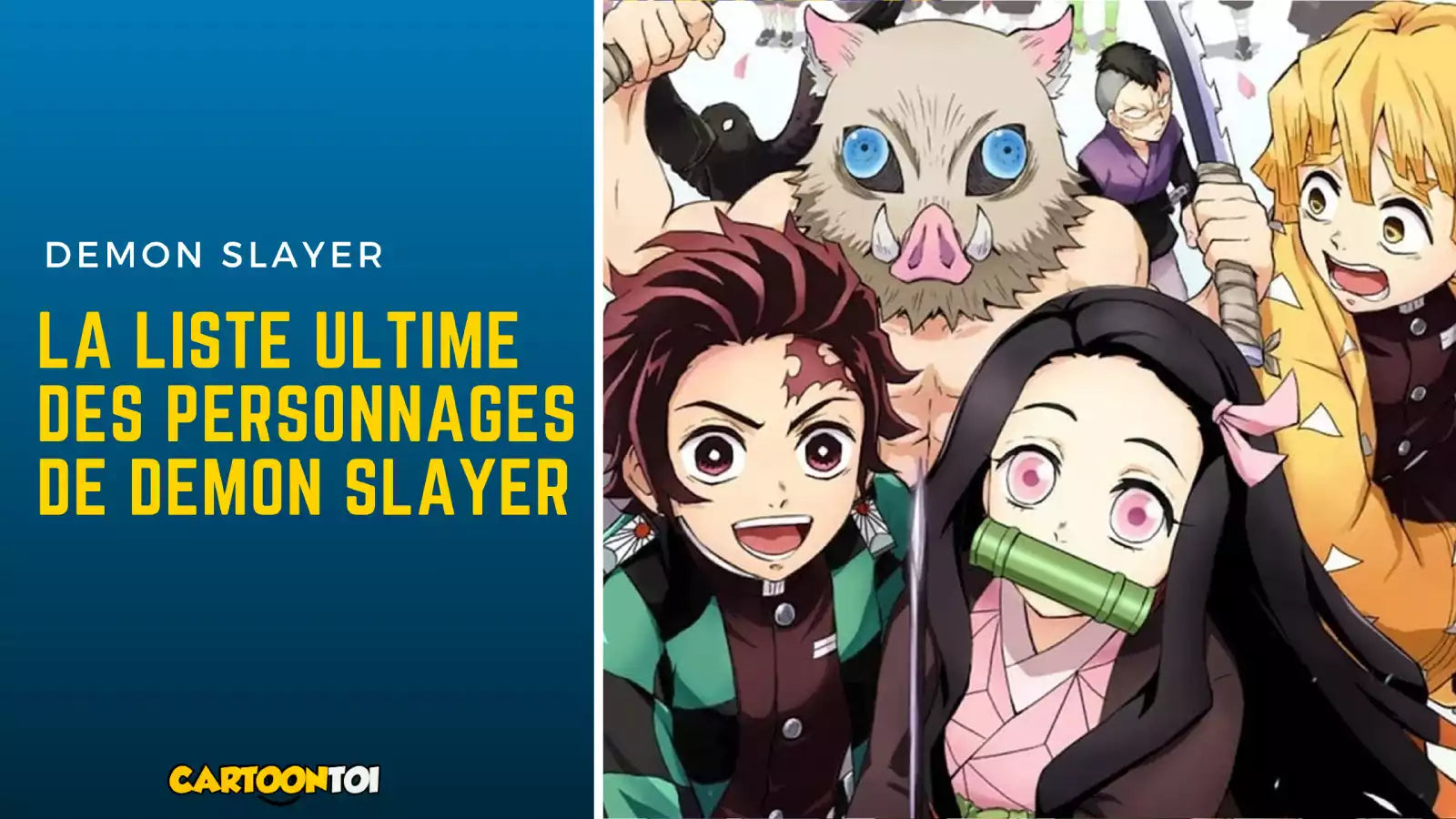 Tous les personnages de Demon Slayer