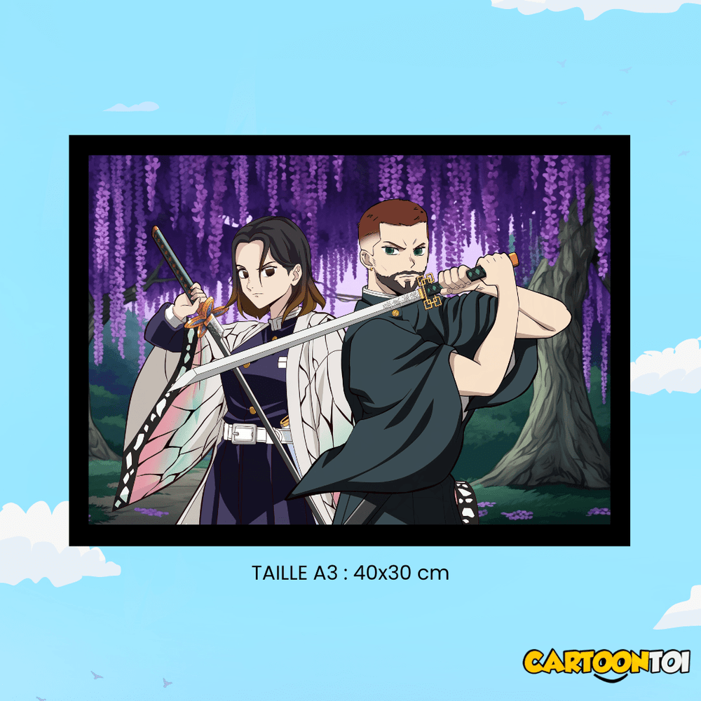 Portrait Demon Slayer Personnalisé - Cadeau Manga